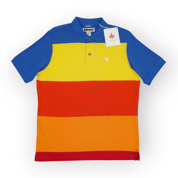Boast | Shirts | New Medium Boast Usa Sunfish Stripe Pique Polo Cotton ...